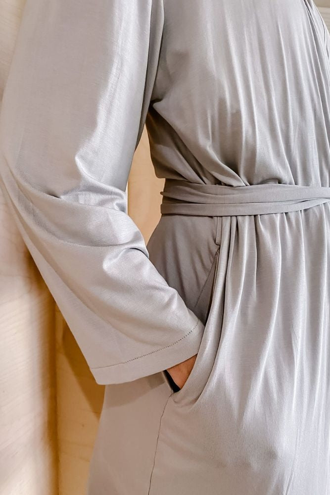 Kanga Bamboo Mummy Robe - Grey – Allemom
